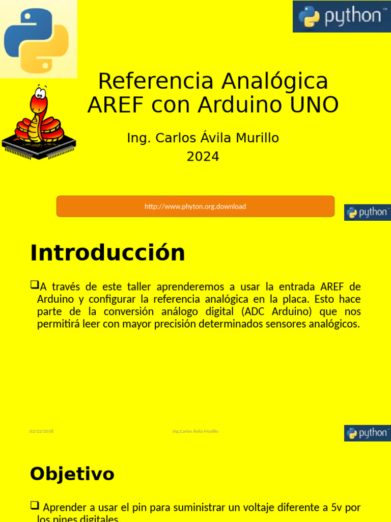 Lab #10 Referencia Analógica AREF Con Arduino UNO | PDF | Arduino | Sensor