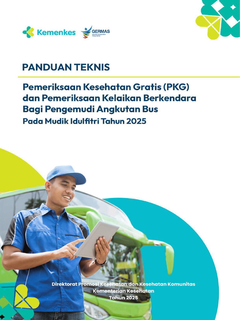 Petunjuk Teknis Pemeriksaan Pengemudi Terintegrasi Dengan PKG | PDF