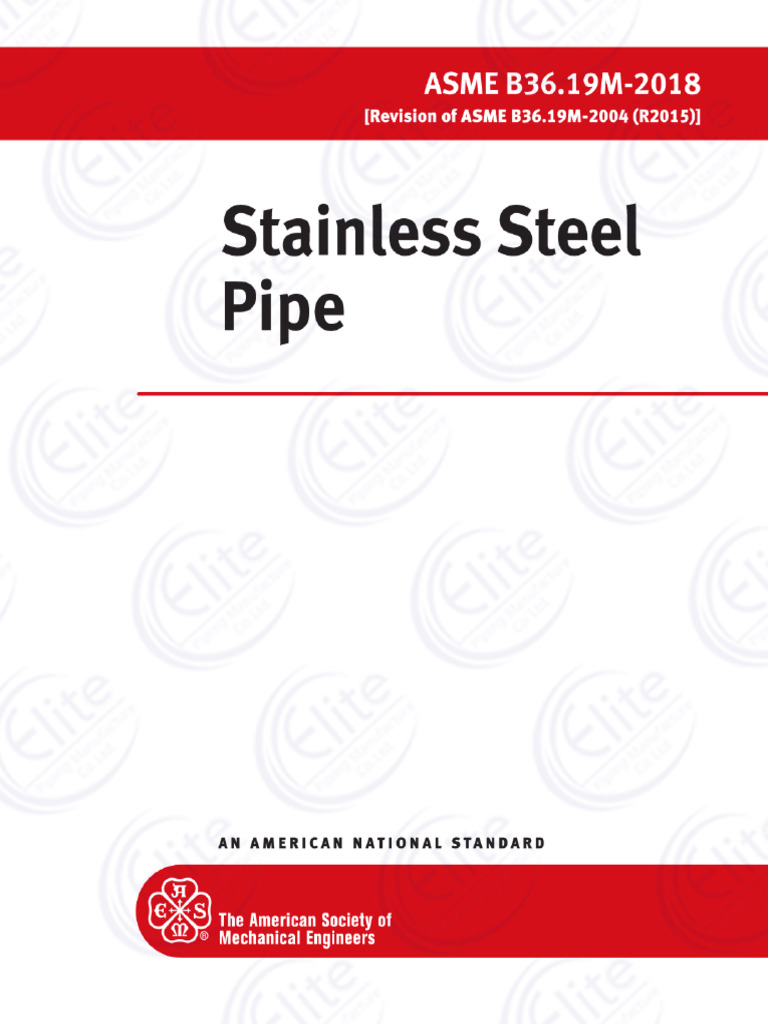ASME B36.19M Stainless Steel Pipe | PDF