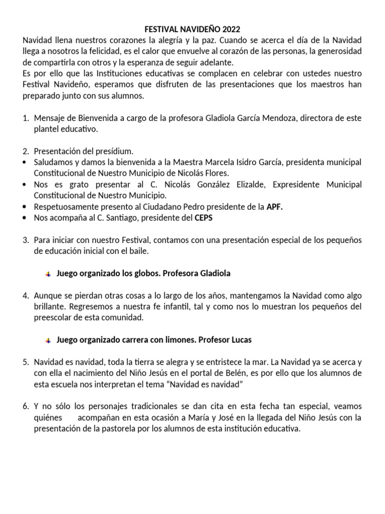 Programa Navideño | PDF