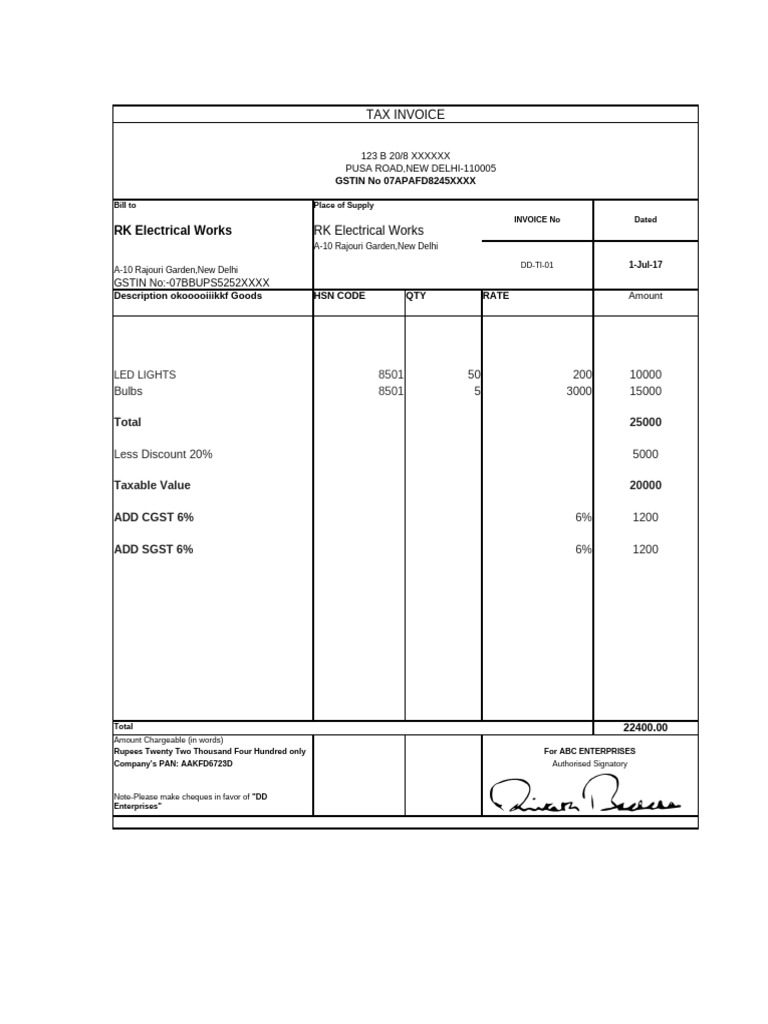 GST Tax Invoice Format For Goods | PDF | Economy Of India | Public Finance