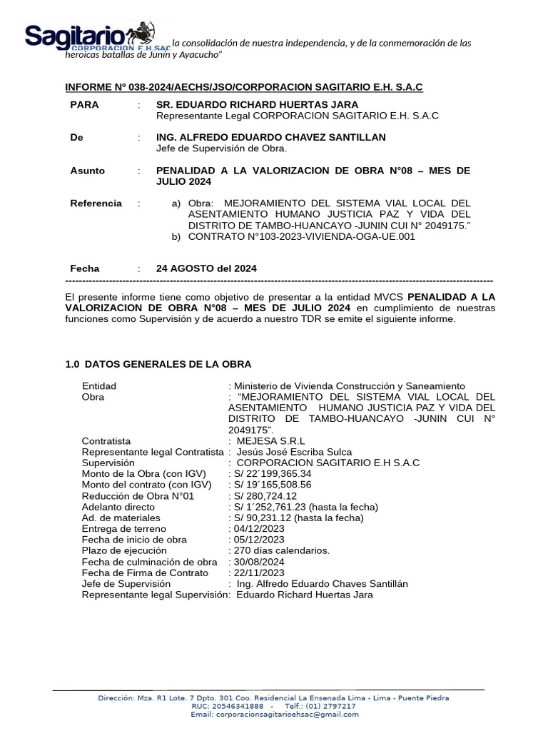 Penalidad Informe | PDF