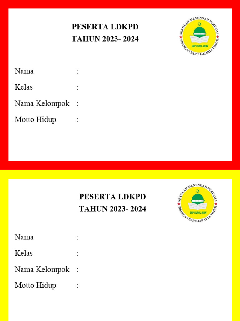 Format Nametag | PDF