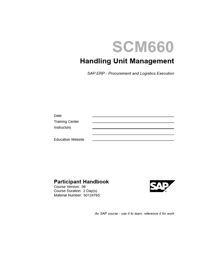 Handling Unit Management Overview and Customization | PDF | Blackberry | Receipt