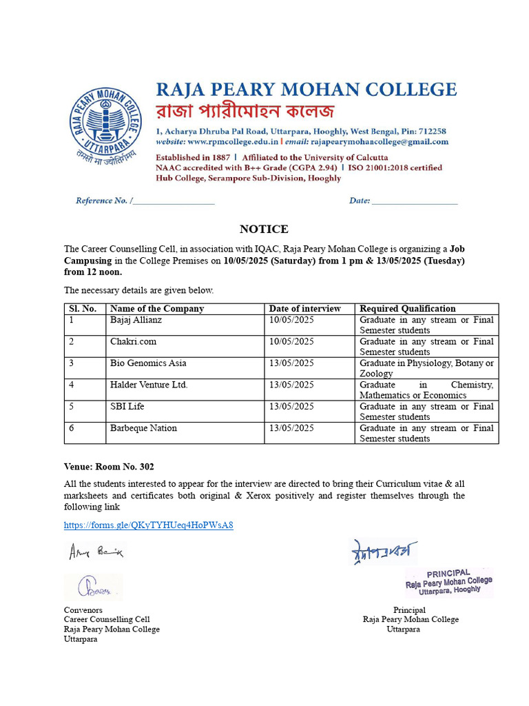 Notice - Job Fair - 1 | PDF