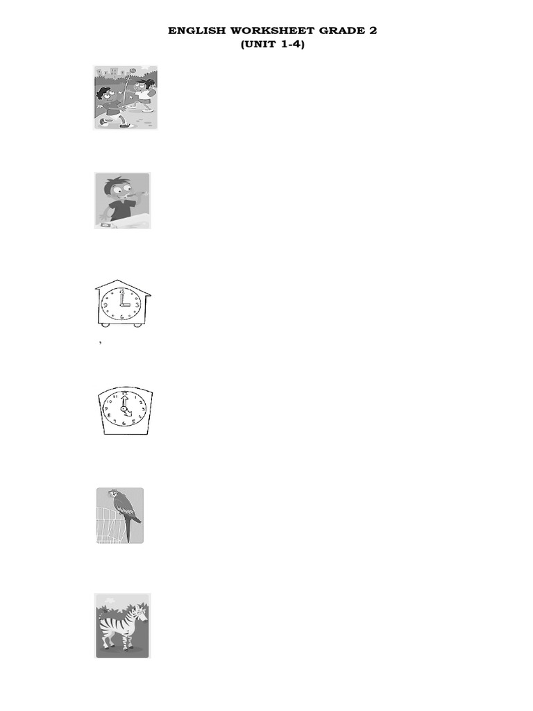 English Worksheet Grade 2 | PDF