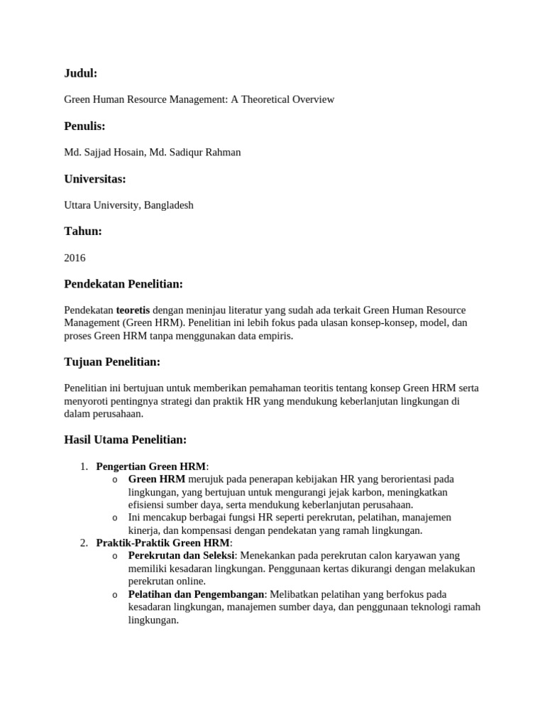 Green HRM Journal | PDF