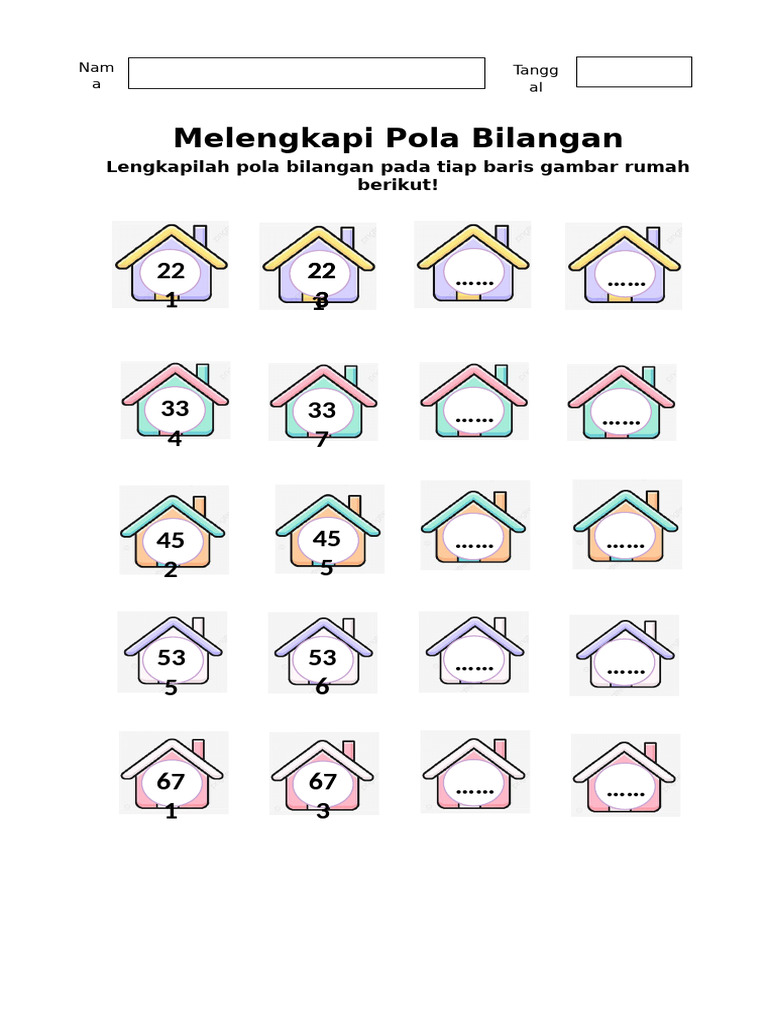 Latihan Melengkapi Pola Bilangan | PDF
