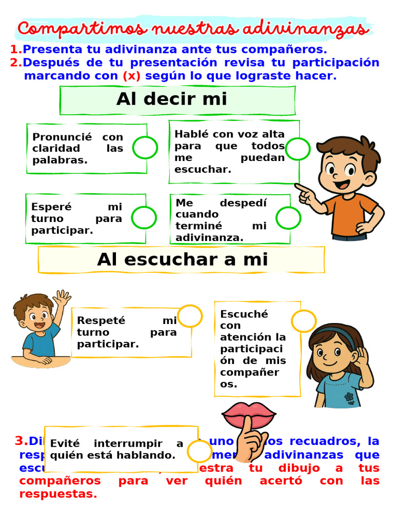 Ficha Compartimos Nuestras Adivinanzas Maestra Janet | PDF