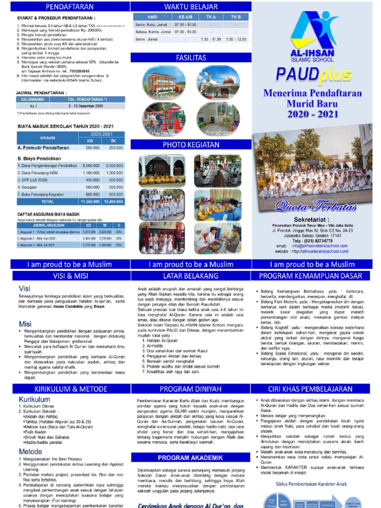 Brosur PAUD TK 2020 2021 | PDF