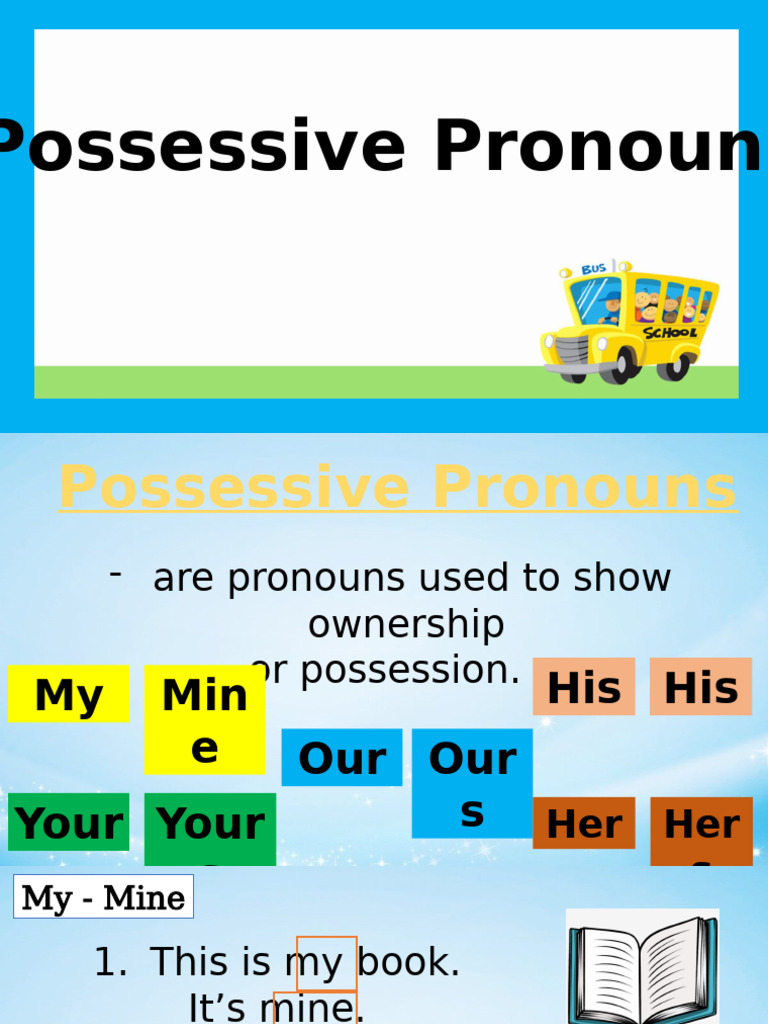 Possessive Pronouns | PDF