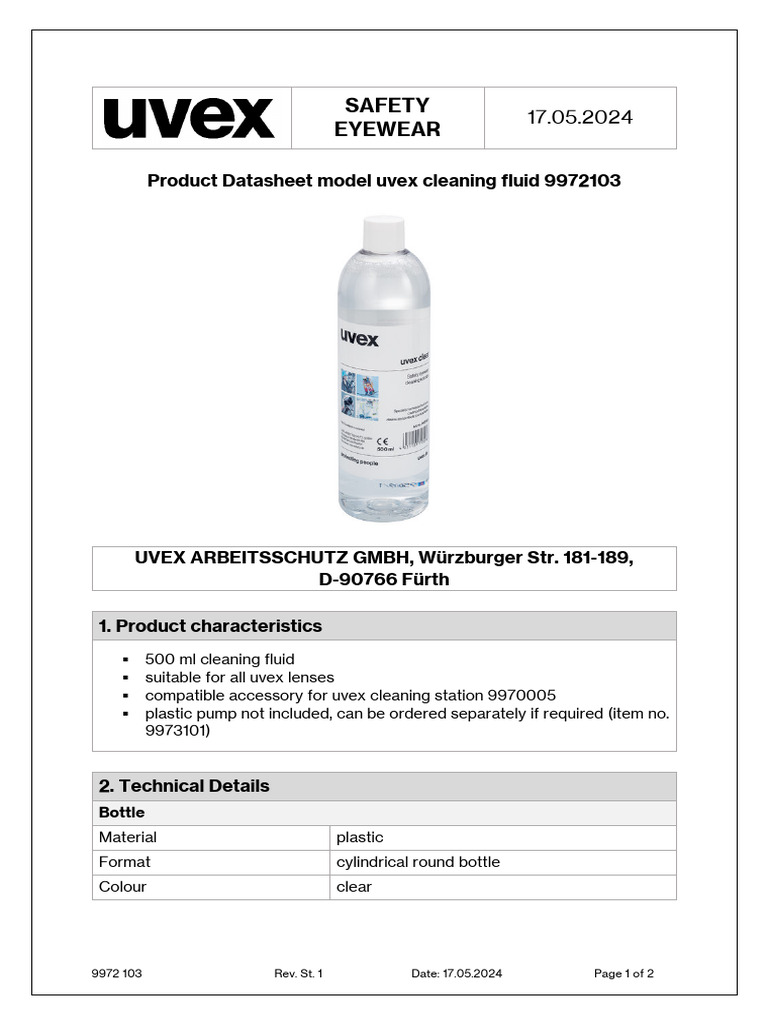 Uvex-9972103 PDB en | PDF