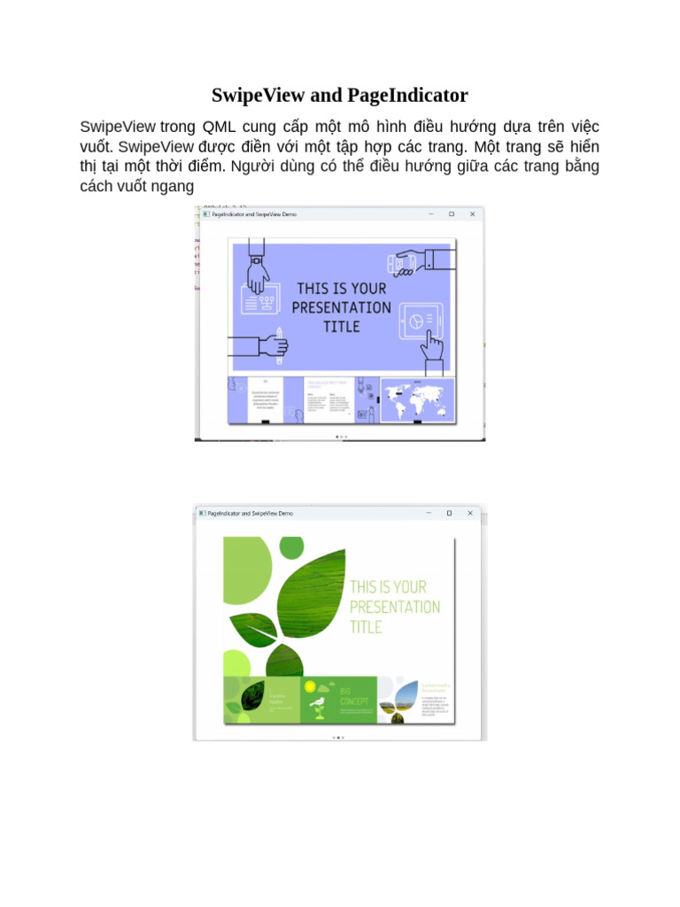 SwipeView PageIndicator | PDF