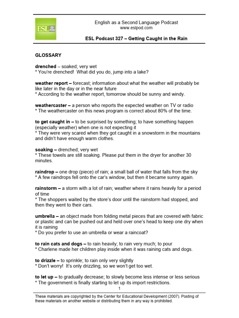 ESLPod_327_Guide [www.languagecentre.ir] | PDF | National Weather Service