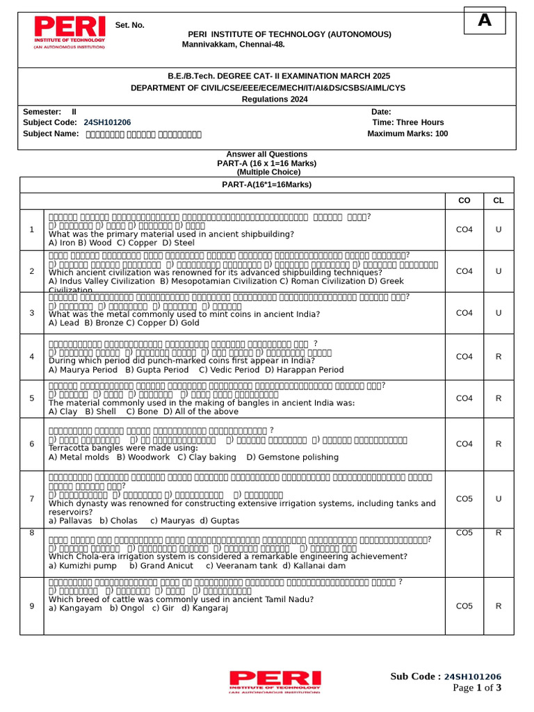 Cat Ii Set A | PDF