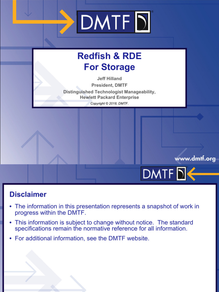 DMTF-Redfish and RDE RedfishDeviceEnablement SDC 2018 | PDF | Computer Data Storage | Json