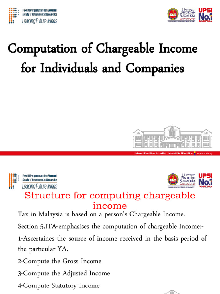 Topic 3 Chargeable Income | PDF | Tax Deduction | Taxes