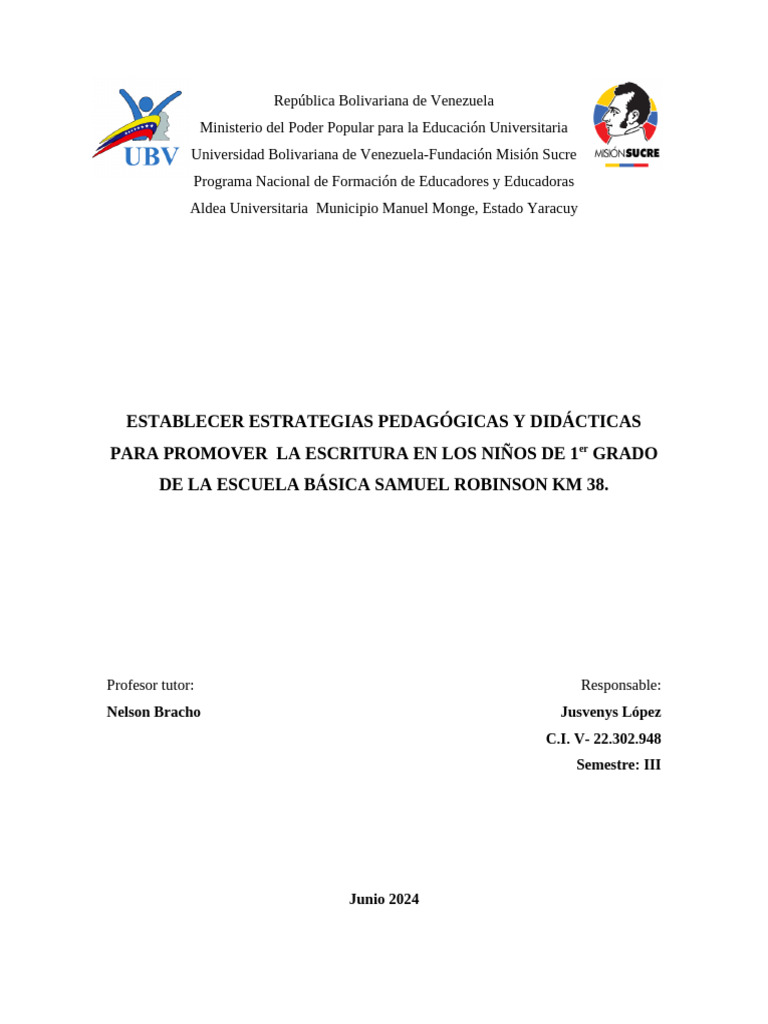 Proyecto Jfinal Jusvenys | PDF | Enseñando | Aprendizaje