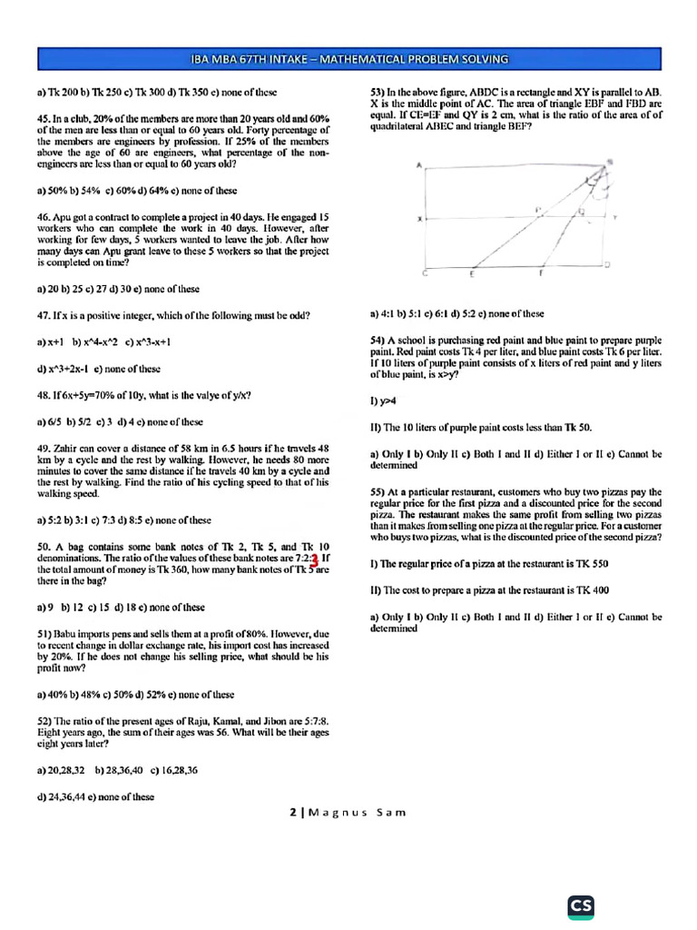 Iba-Mba 2024 Qs+solution | PDF