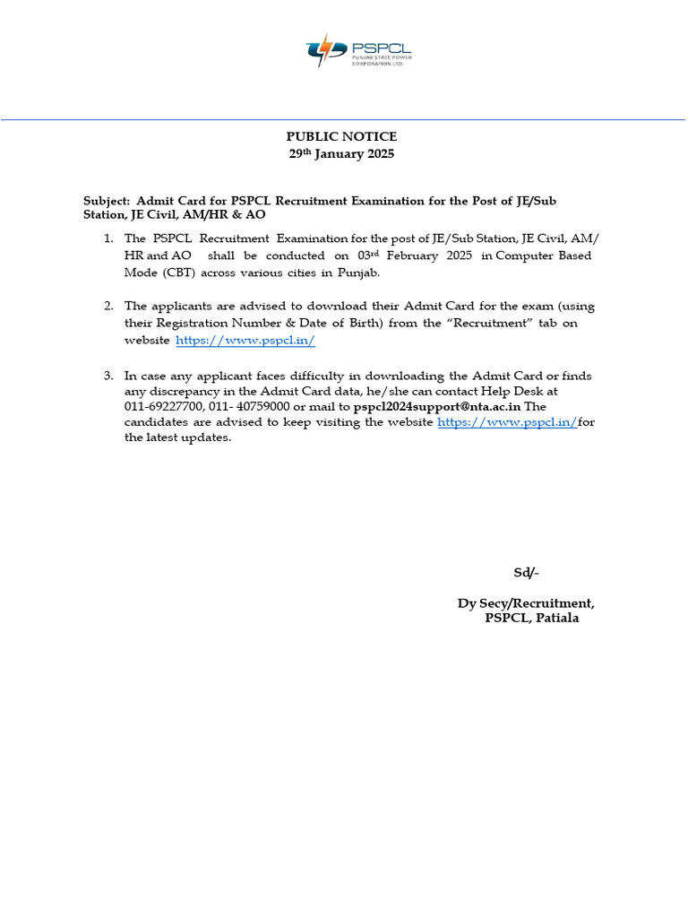 Admit Card Notice 2025 BaWtXElBunp5GFv | PDF