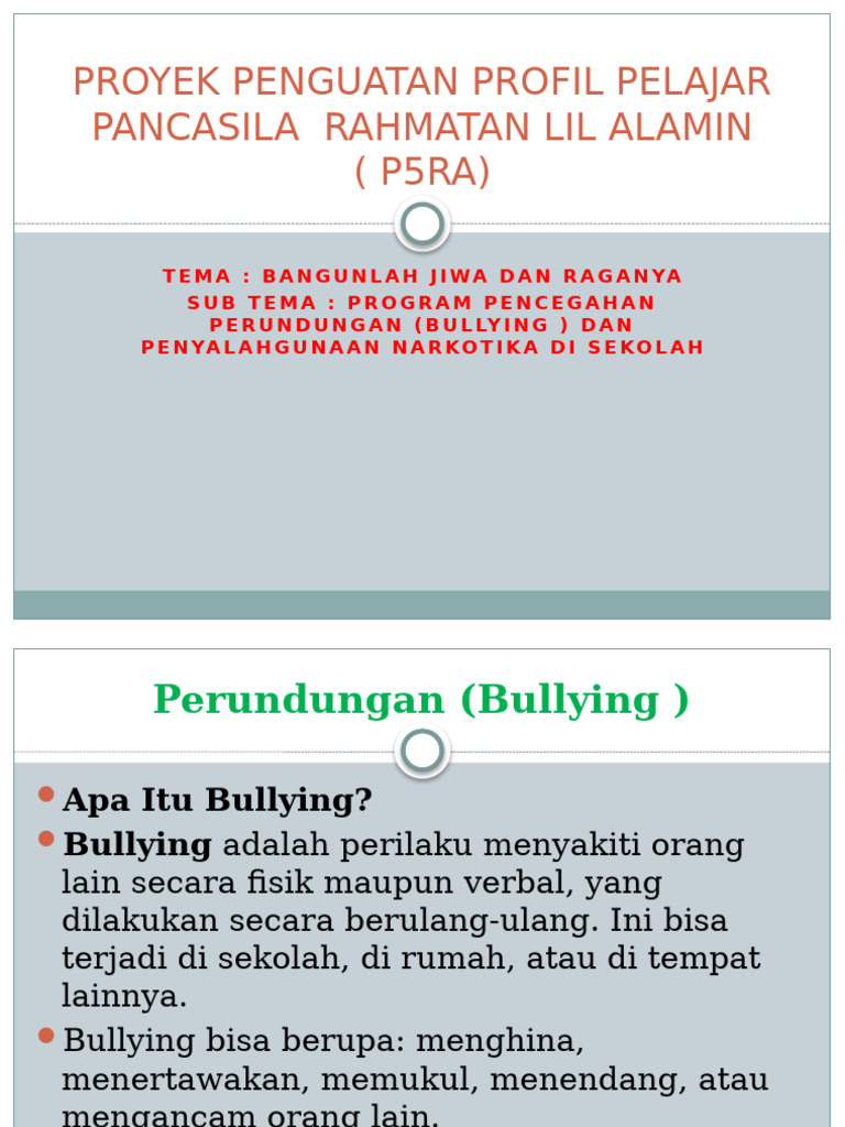 Proyek Penguatan Profil Pelajar Pancasila (P5ra) | PDF