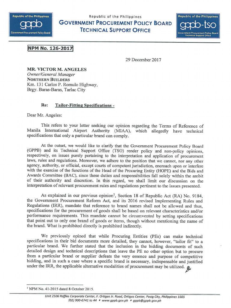 NPM No. 126 2017 | PDF