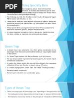 Overview of Piping Specialty Items | PDF | Pipe (Fluid Conveyance) | Steam