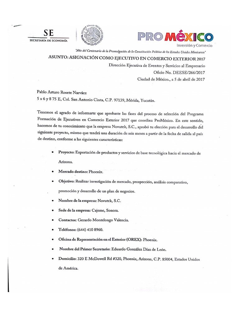 Promexico FECE | PDF
