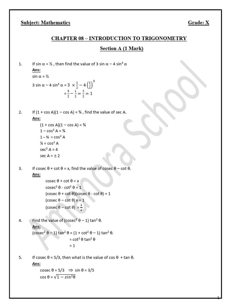 CHAPTER 08 - Introduction To Trigonometry - Ic560210 | PDF ...