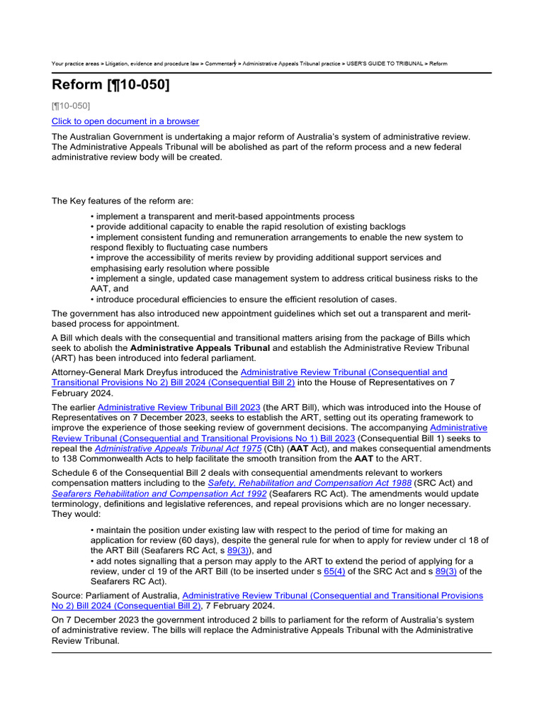 Reform of Administrative Law System | PDF | Public Law | Government