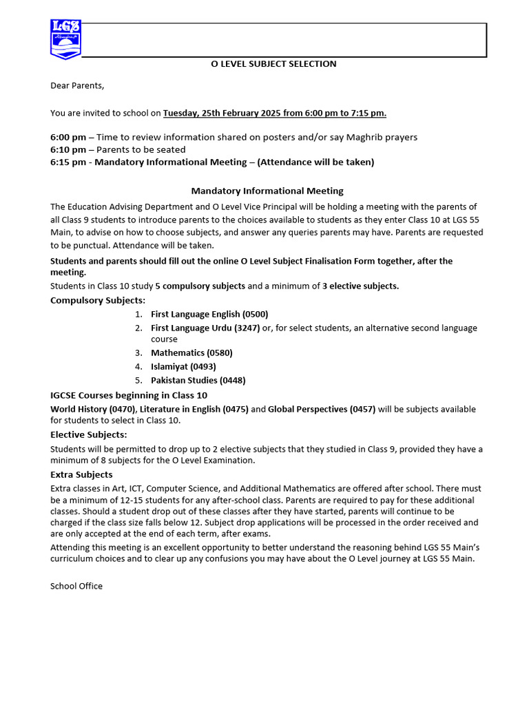 Subject Finalisation Notice 2024-25 OL2027 | PDF | Qualifications ...