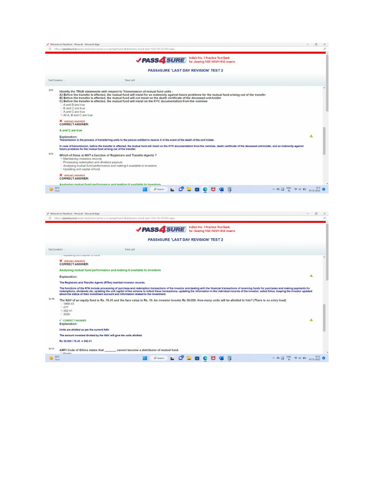NISM Practise 7 | PDF