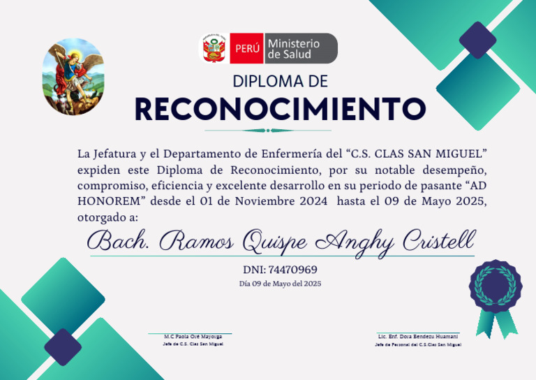 Certificado Diploma de Reconocimiento Profesional Moderno Verde y ...