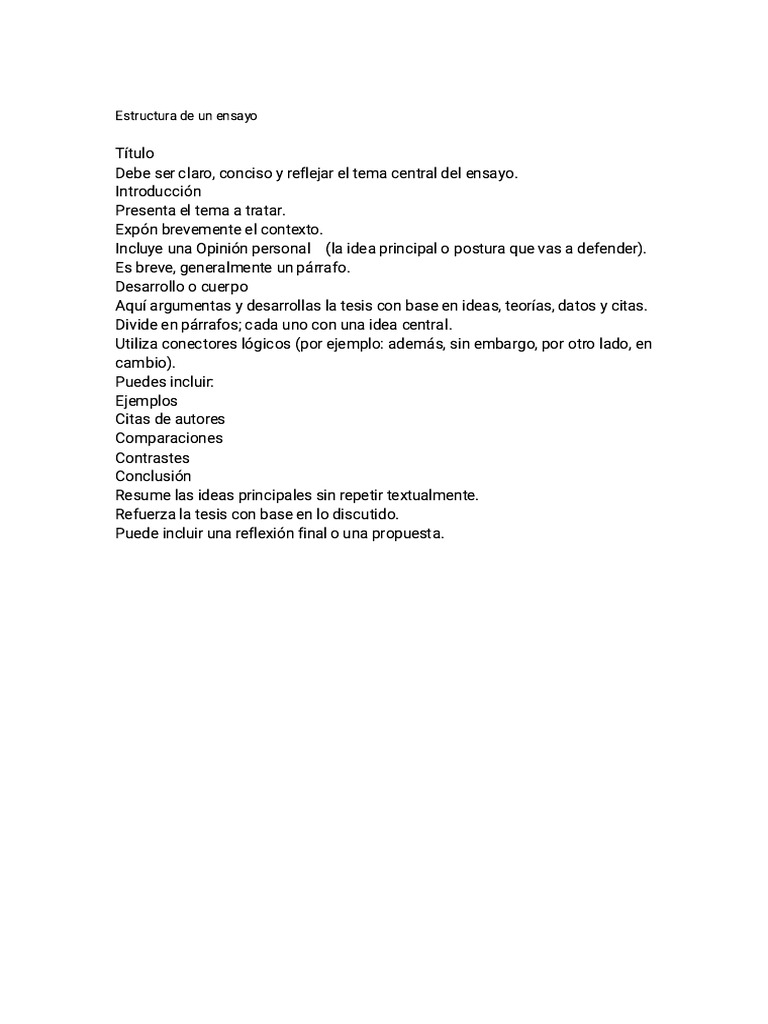 Pasos para Un Ensayo | PDF