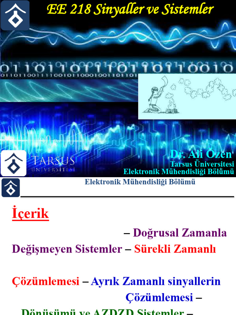 Ee 218 Sinyaller Ve Sistemler Ders Notları | PDF