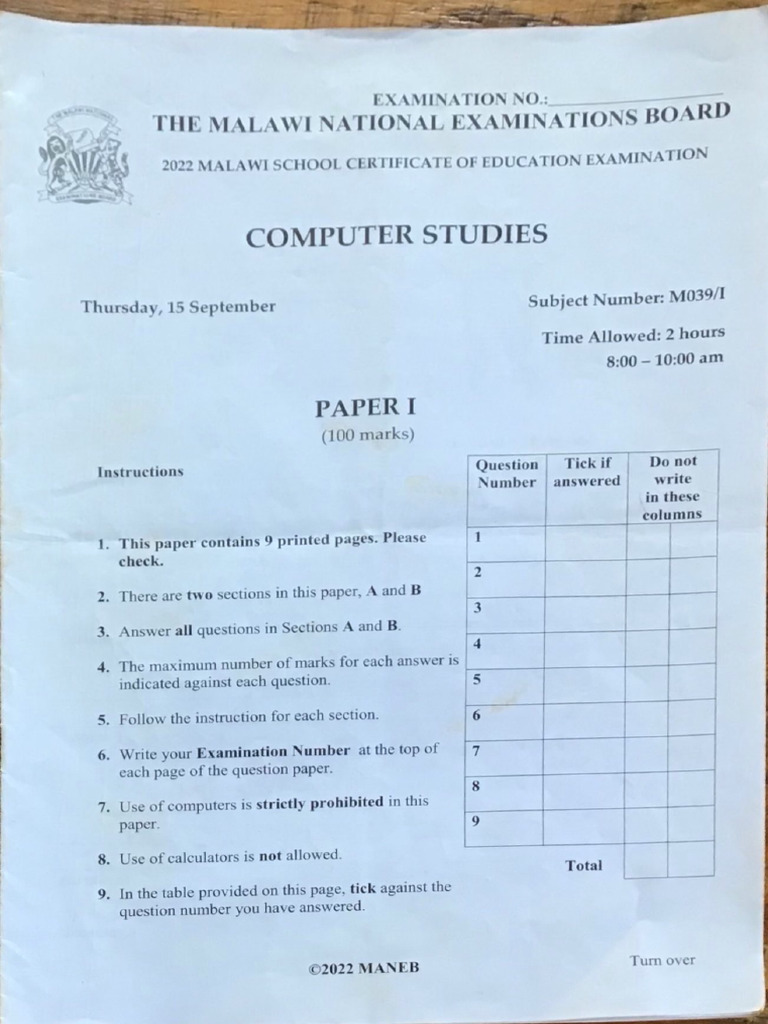 PC Msce I 2022 | PDF