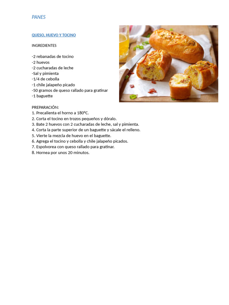 Panes Rellenos | PDF