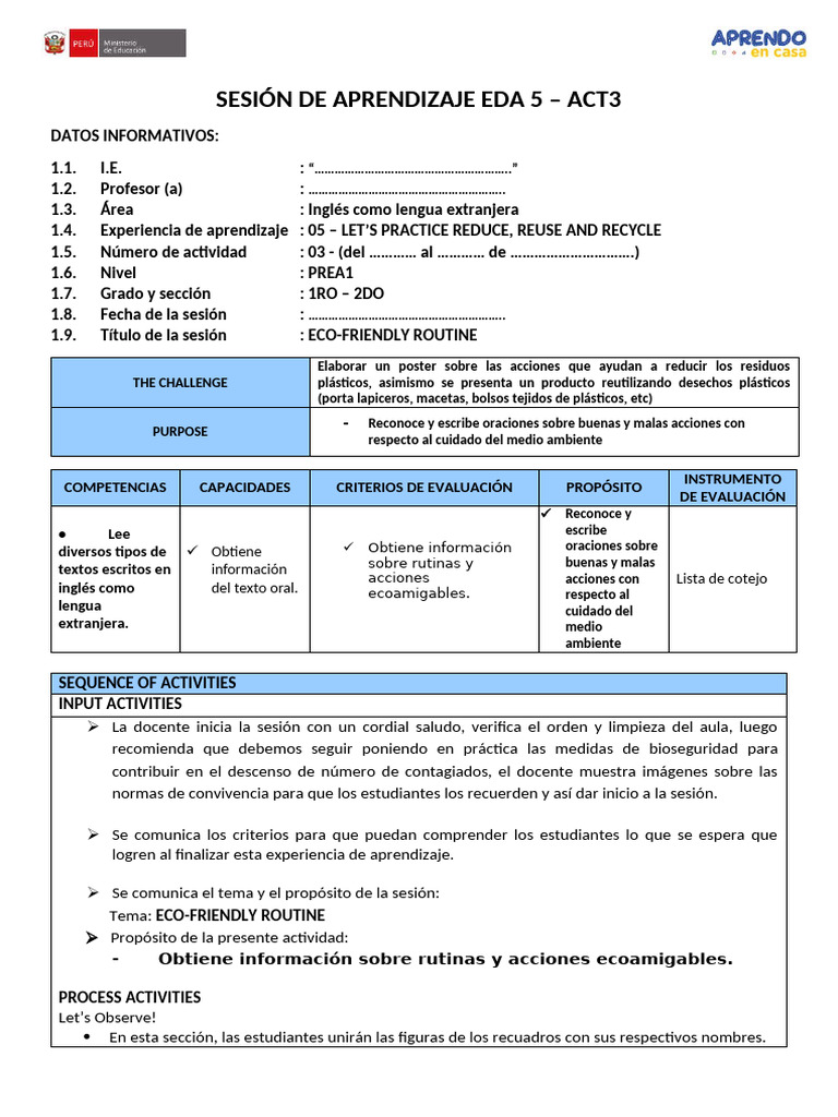 Act3 Sesion Prea1 | PDF | Lingüística | Aprendizaje