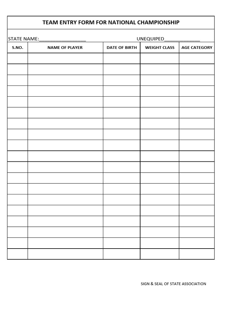 National Entry Form | PDF