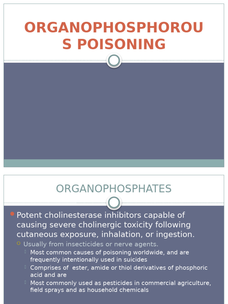 Organophosphorus Poisoning 14020237 | PDF | Acetylcholine | Medical ...