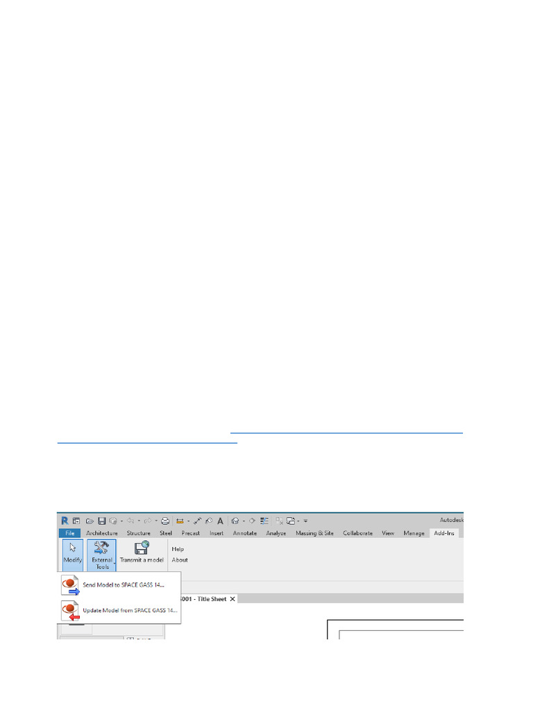 SPACE GASS and Revit Integration Guide | PDF | Autodesk Revit ...