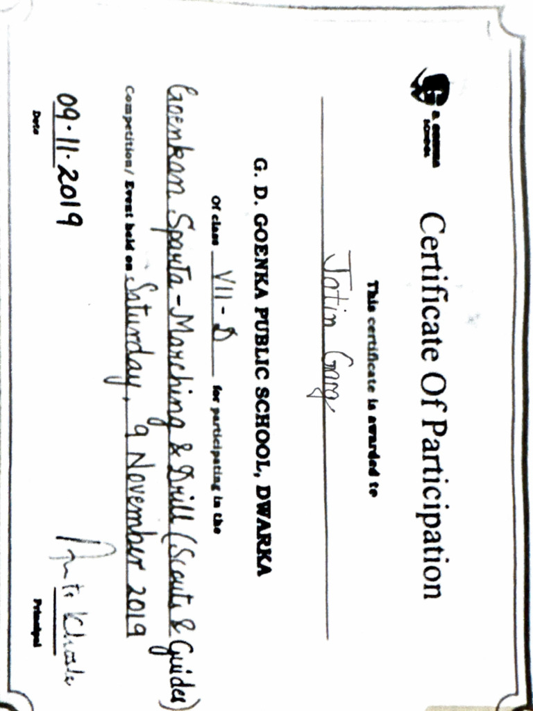 Jatin Certificates (Few) | PDF