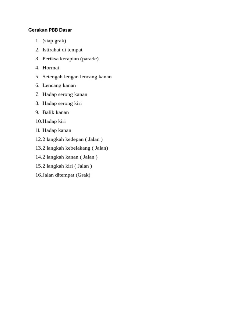 Gerakan PBB Dasar | PDF