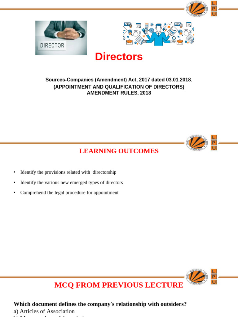 Directors Appointment and Qualification Guide | PDF | Articles Of ...