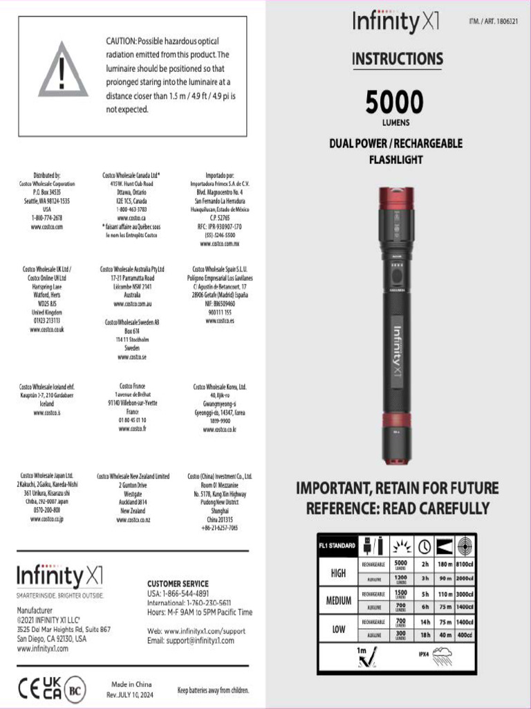 Infinity X1 5000 L Flashlight | PDF