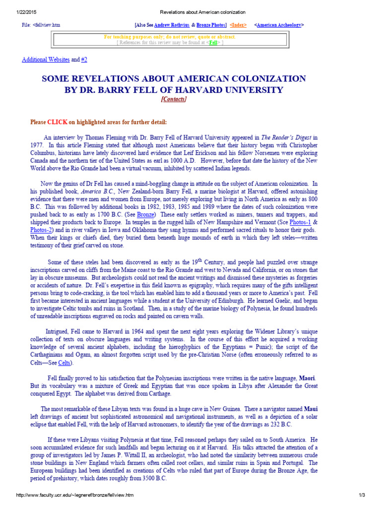 Revelations About American Colonization | PDF | Carthage | Ancient Egypt