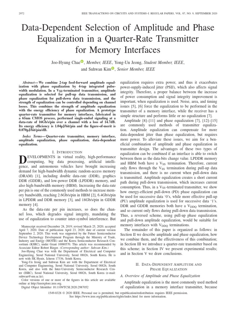 TCASI20 SHKim Data-Dependent Selection of Amplitude and Phase ...