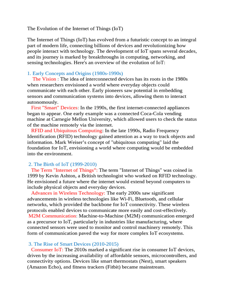The Evolution of The Internet of Things | PDF | Internet Of Things ...