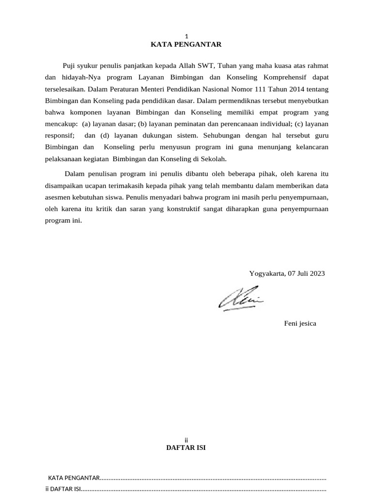 Contoh Program BK | PDF