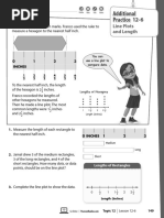 Line Plot Practice Worksheet | PDF | Length | Units Of Measurement